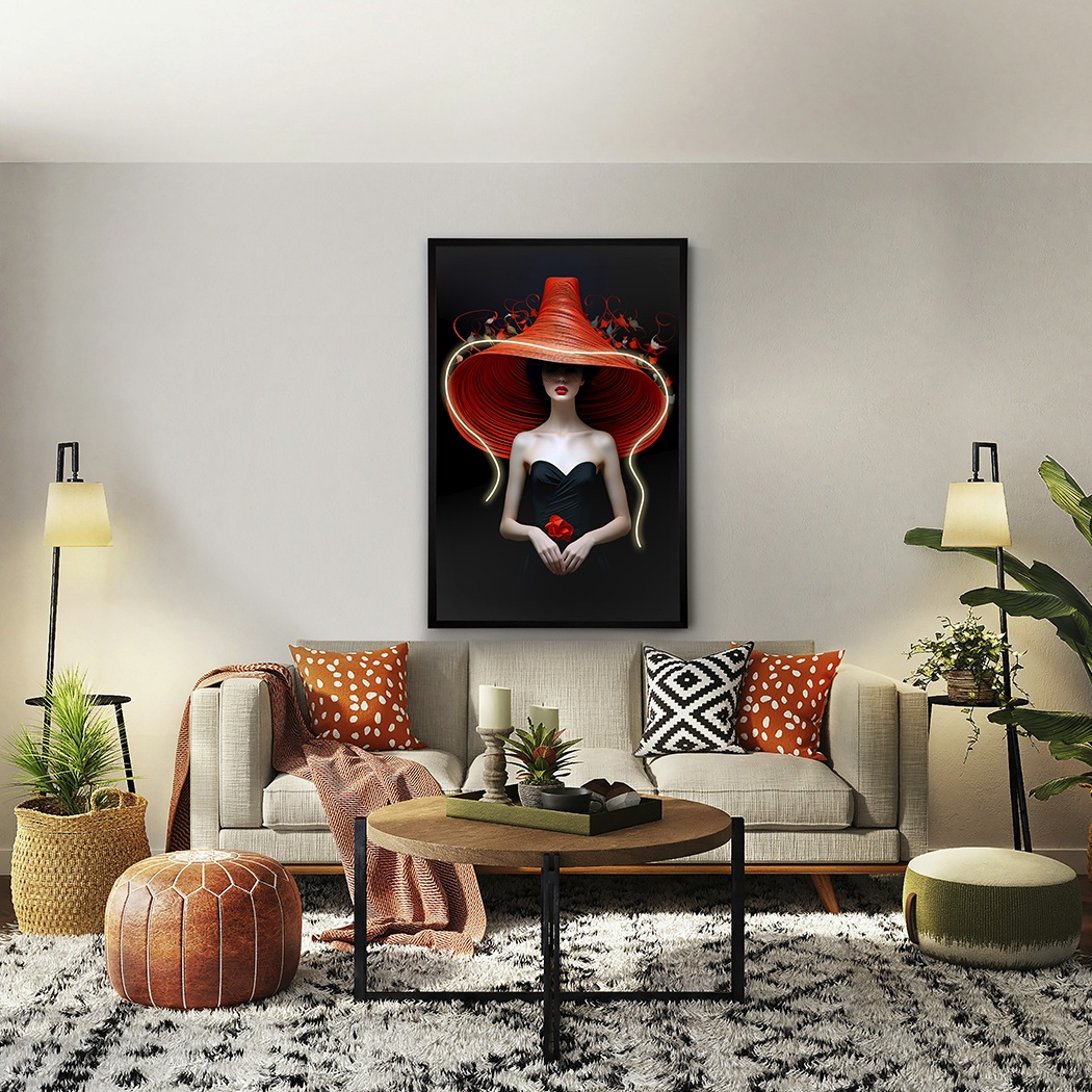 TABLOU DECORATIV CU LED, TOCADO 120CM, PANZA IMPRIMATA, DESIGN EXCLUSIV