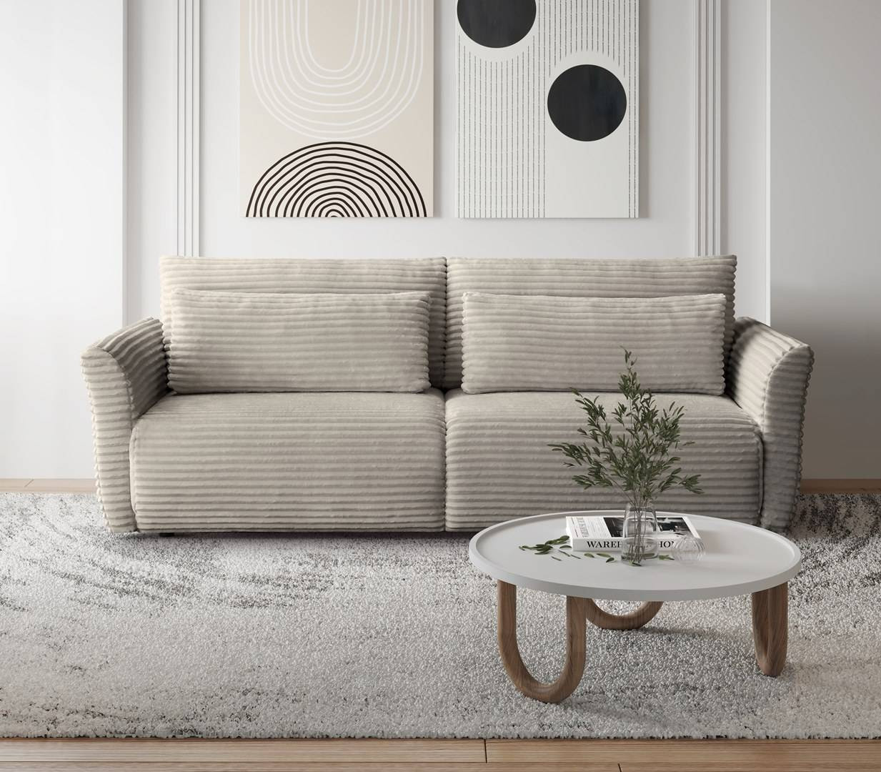 CANAPEA EXTENSIBILA SAMIR 240CM, DIVERSE NUANTE, CU LADA DEPOZITARE ...