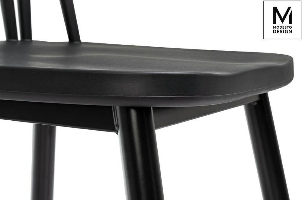 SCAUN DINING/TERASA TRAK, NEGRU, DIN POLIPROPILENA SI METAL, STIL MODERN
