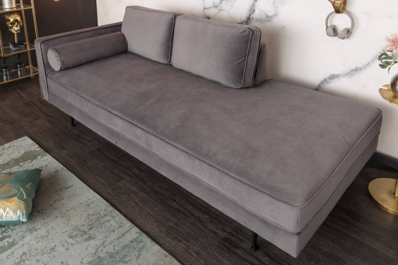 PAT DE ZI, DIVAN, 196CM, CATIFEA GRI, DESIGN RETRO, ARTIM GROUP SELECTION