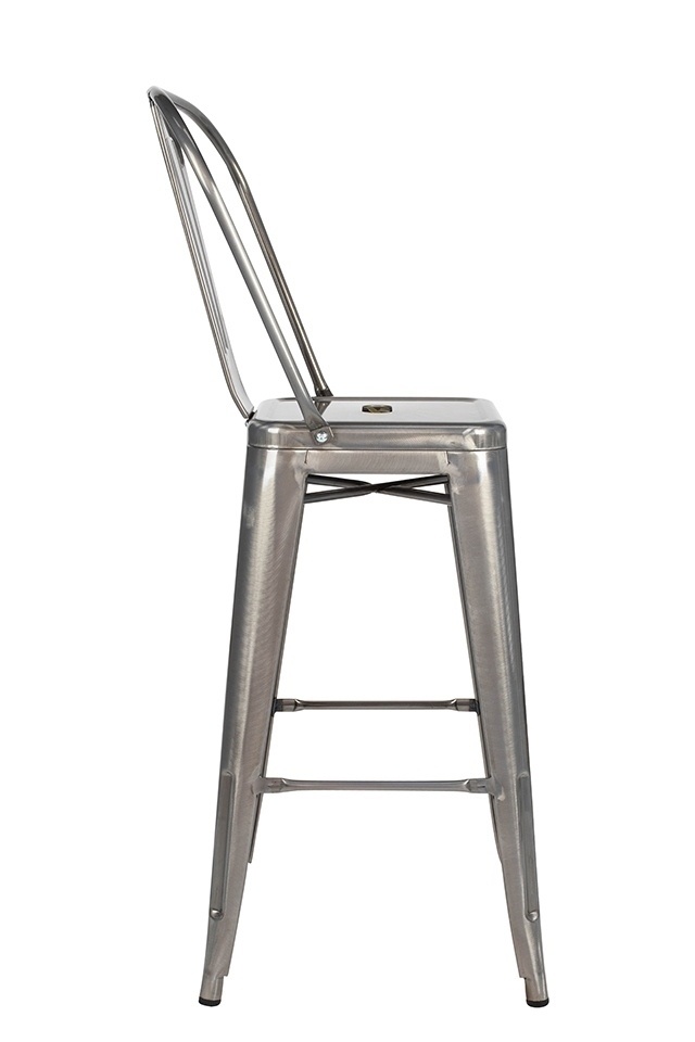 SCAUN DE BAR TOWER BIG BACK, 66, CONFECTIONAT DIN METAL, STIL INDUSTRIAL