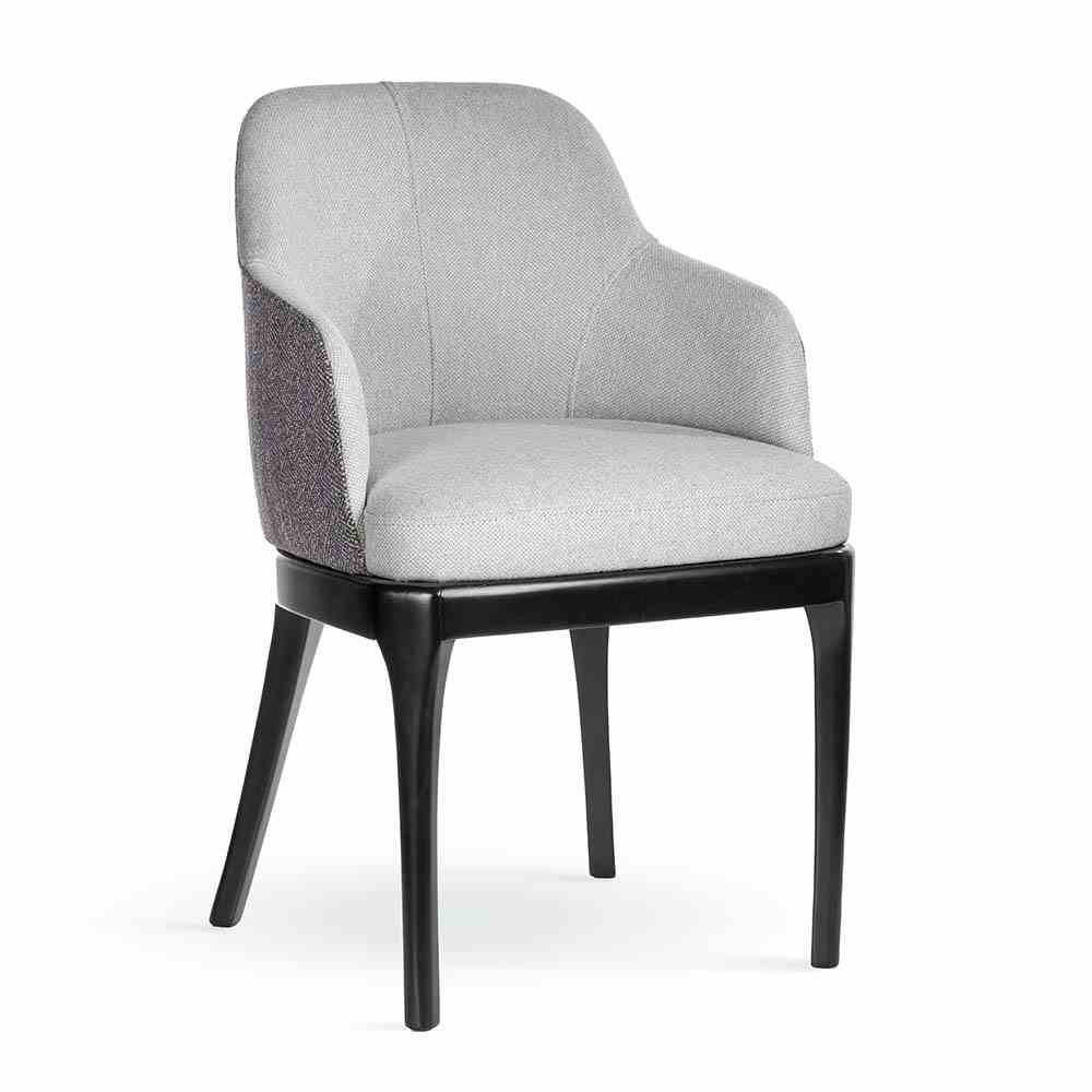 SCAUN DINING HAROLD, GRI/NEGRU, TAPITERIE DIN STOFA SI PICIOARE DIN ...