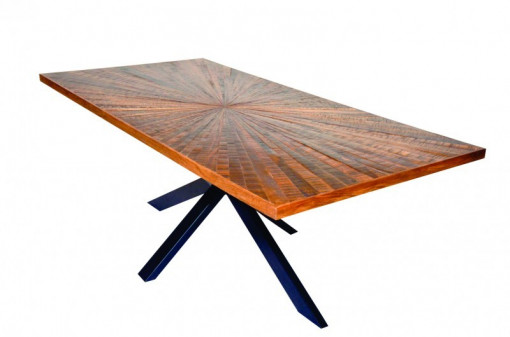 MASA DINING 200CM, WOOD ART, COD 40528, DIN METAL SI LEMN MASIV MANGO