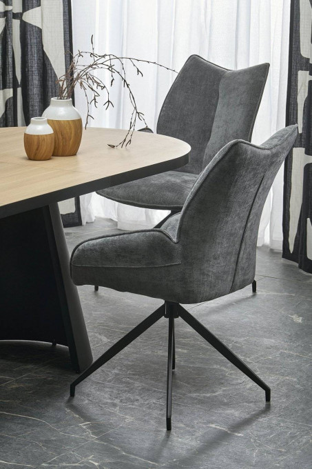 MASA DINING EXTENSIBILA GIACOMO, 180-240 CM, NATURAL/NEGRU, DIN MDF ...