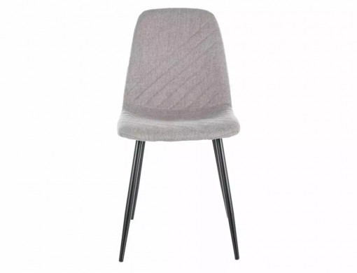 SCAUN DINING TWIST, GRI 07/NEGRU MAT, TAPITERIE DIN STOFA SI PICIOARE ...