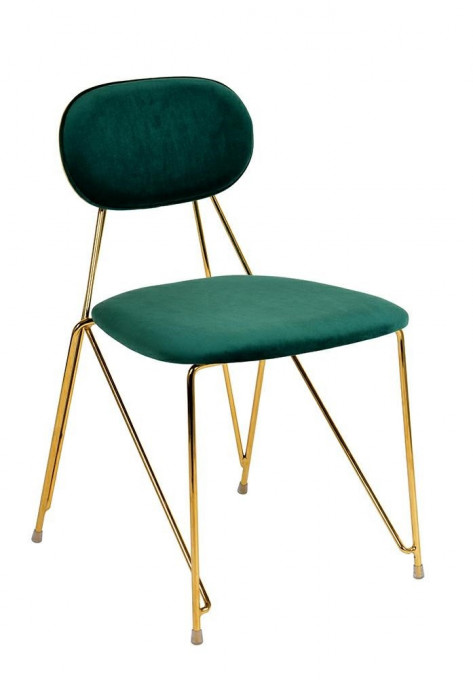 SCAUN VERDE INCHIS DIN VELUR MOLY STIL MODERN B2