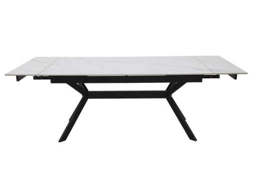 MASA EXTENSIBILA IMPERIA, 180/240 CM, ALB MAT/NEGRU MAT, DIN CERAMICA ...