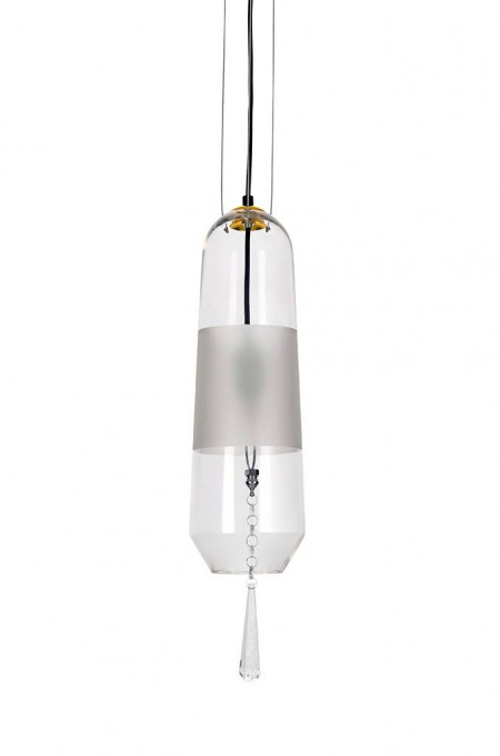 PENDUL NEWEL, TRANSPARENT, DIN METAL SI STICLA, STIL MODERN, B2