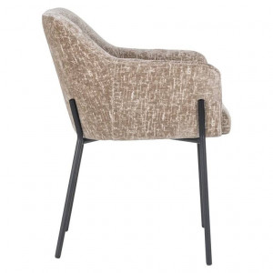 SCAUN DINING FAY, KAKI/NEGRU, TAPITERIE DIN TEXTIL SI PICIOARE DIN ...