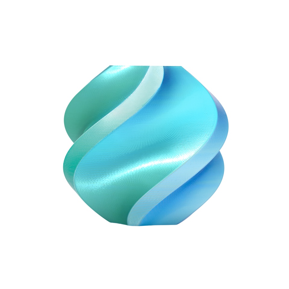 Filament Bambu PLA SILK Blue Hawaii (Blue- Green) - 3Dinbox