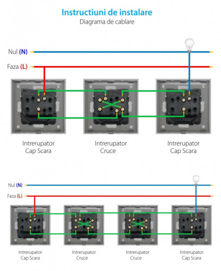 Modul intrerupator simplu cruce mecanic