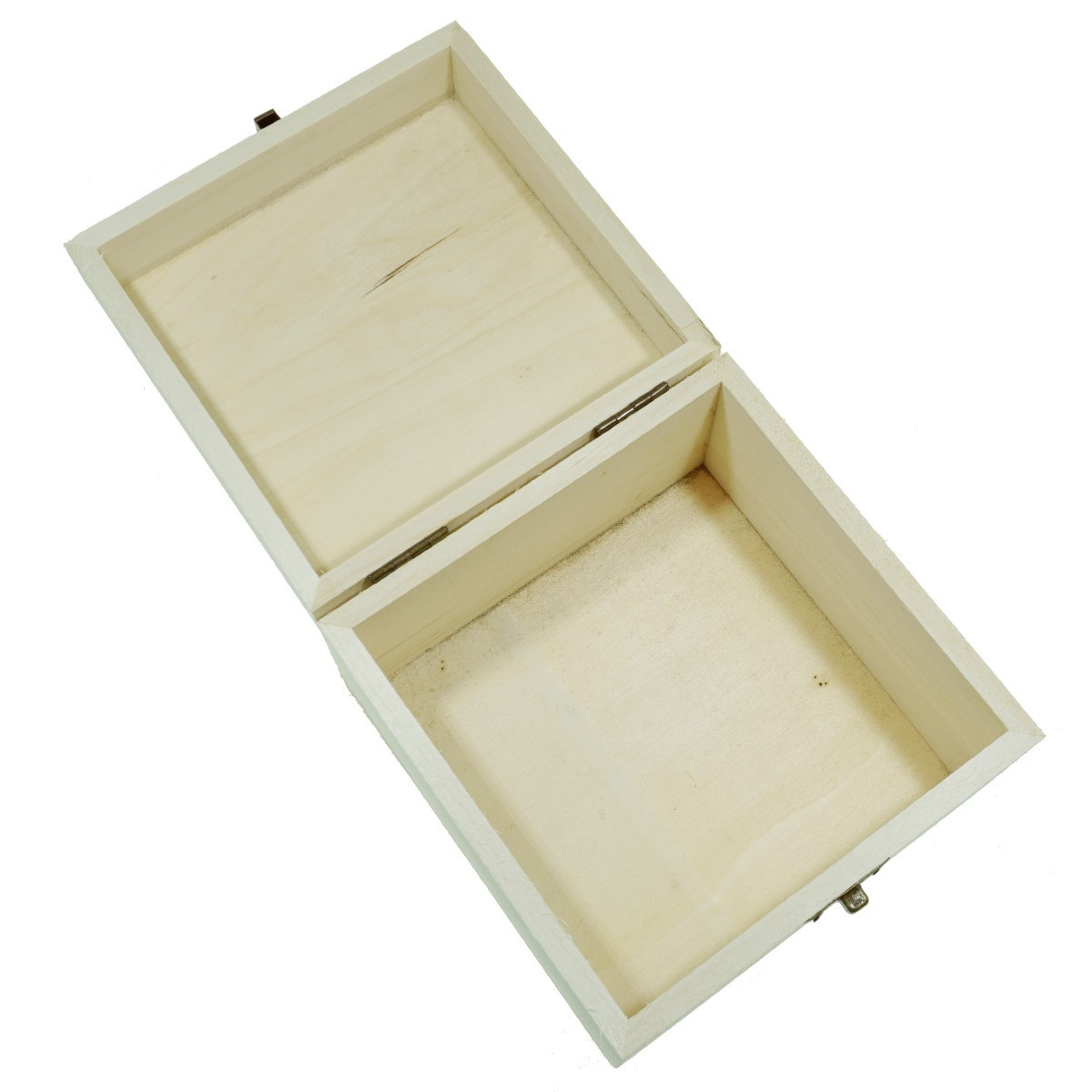 Cutie lemn patrata capac colt rotunjit nefinisata cu inchizatoare ...