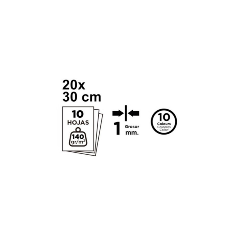 Pasla semi-moale 10 culori/set A4 x 1mm MP PN500