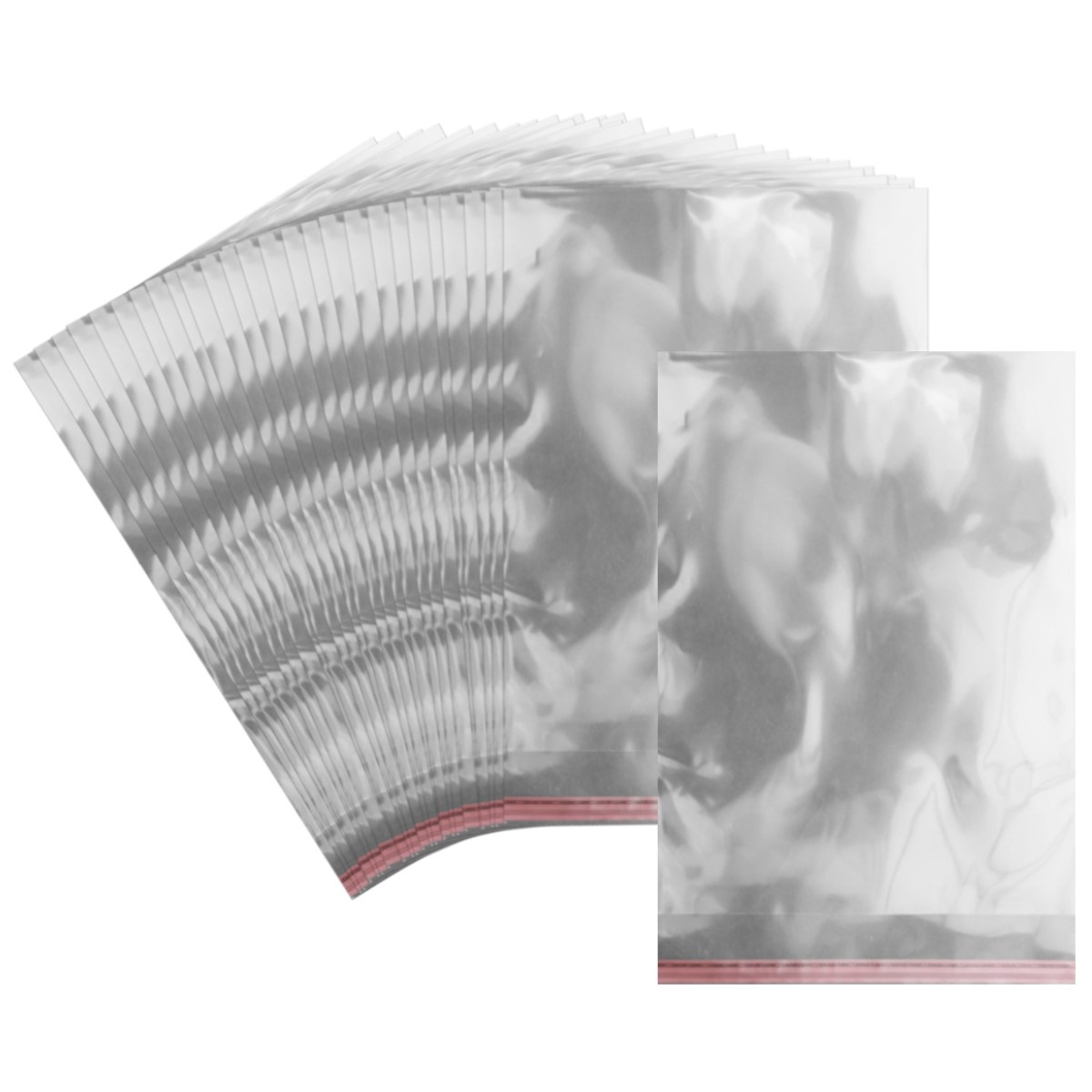 Punga transparenta cu clapeta adeziva 32x53/57cm 500/set