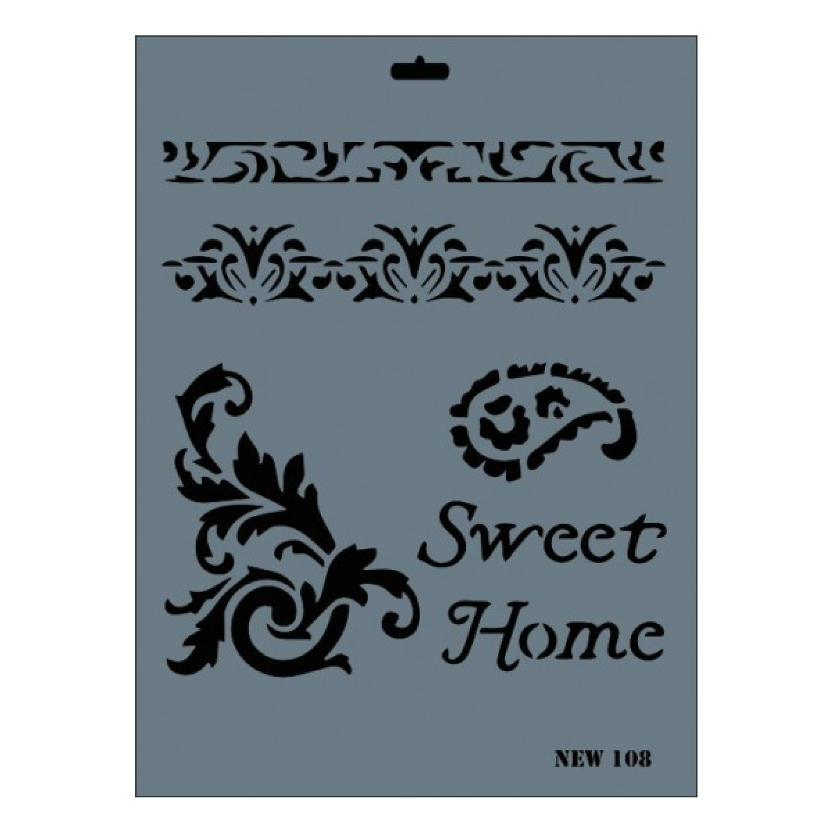 Sablon plastic Sweet home 25x35cm Rich NEW 108