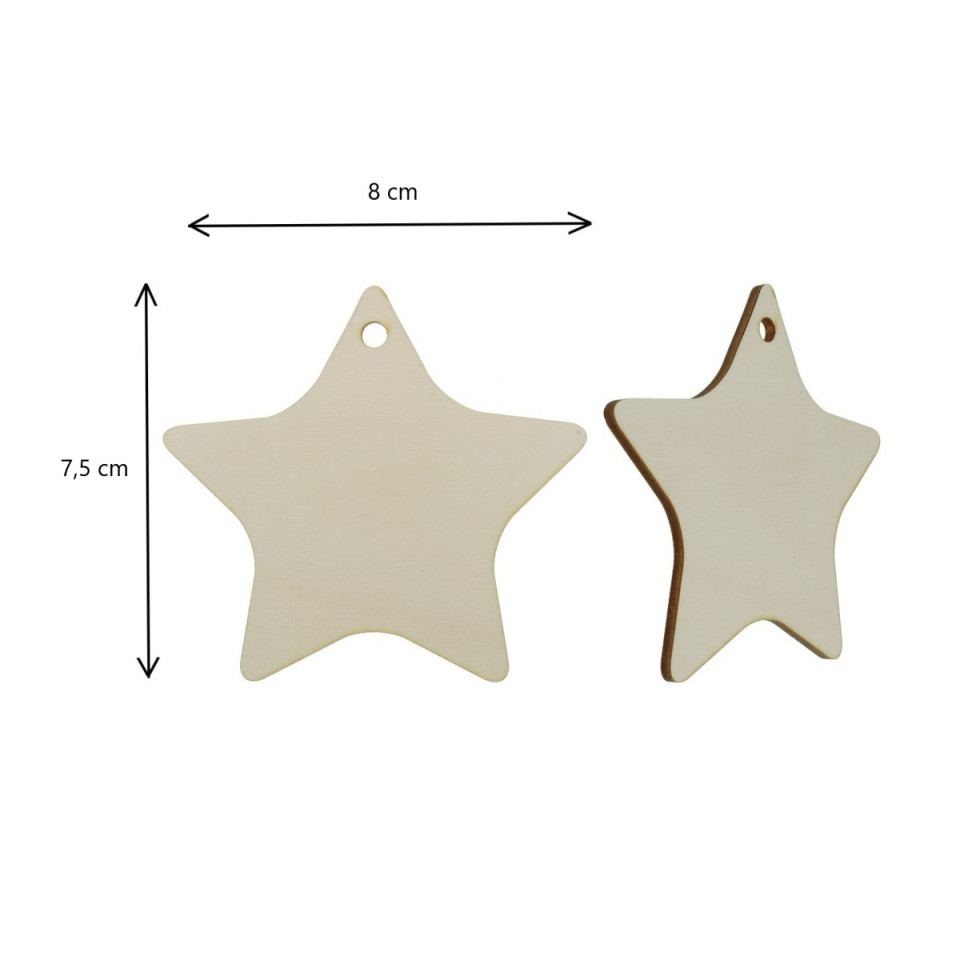 Stea placaj cu gaura