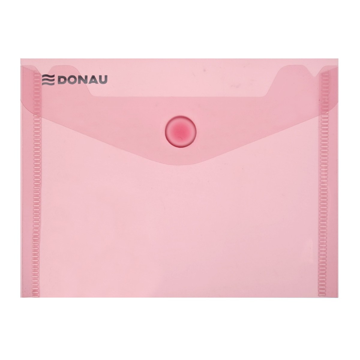 Mapa plastic roz transparent cu capsa A7 Donau