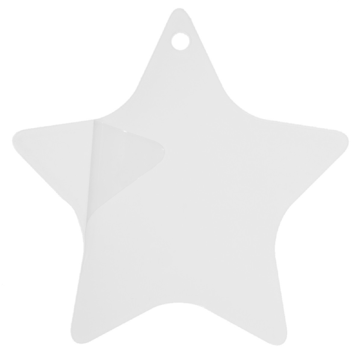 Stea 5 colturi plexiglas transparent cu gaura 10x10cm