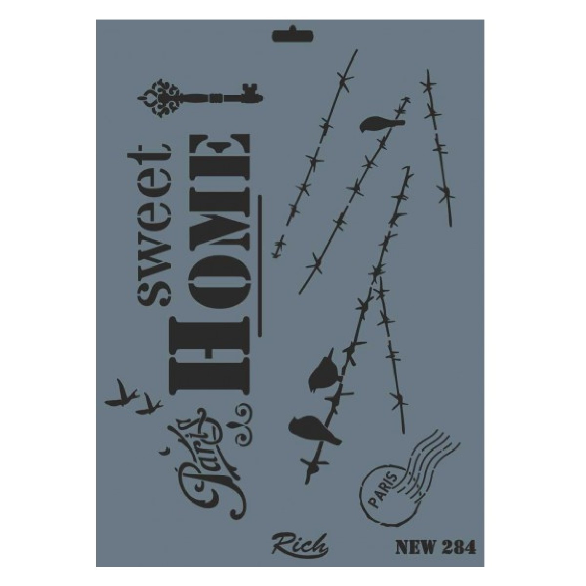 Sablon plastic Sweet home 25x35cm Rich NEW 284