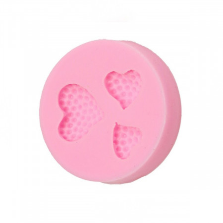 Matrita silicon rotunda inimi 6x1cm 821172 roz