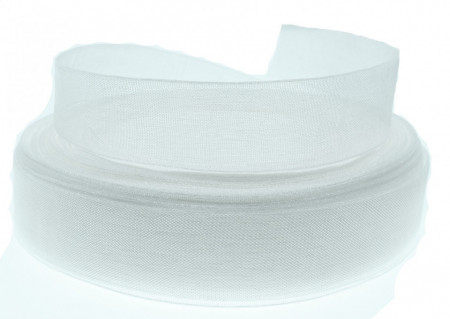 Panglica organza alba 20mm x 45m/rola