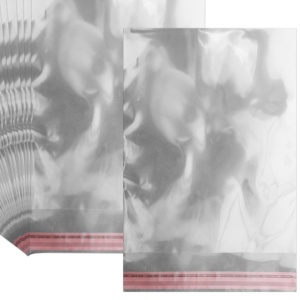 Punga transparenta cu clapeta adeziva 43x60/64cm 500/set