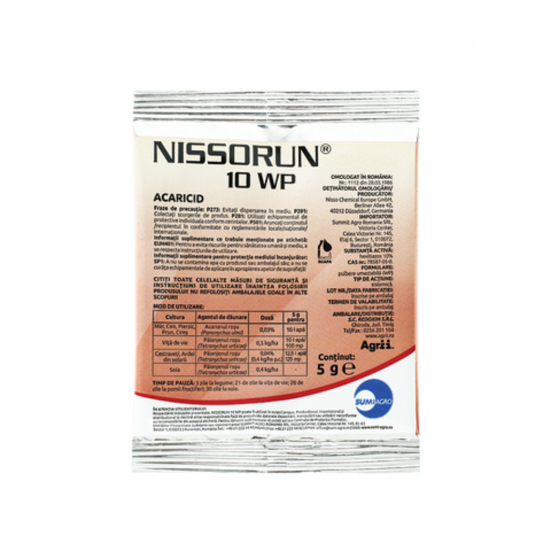 Insecticid NISSORUN 10WP plic de 5g
