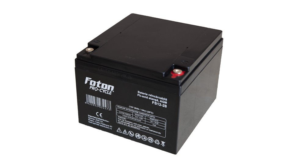 Foton battery FS12-28 of 12V and 28Ah
