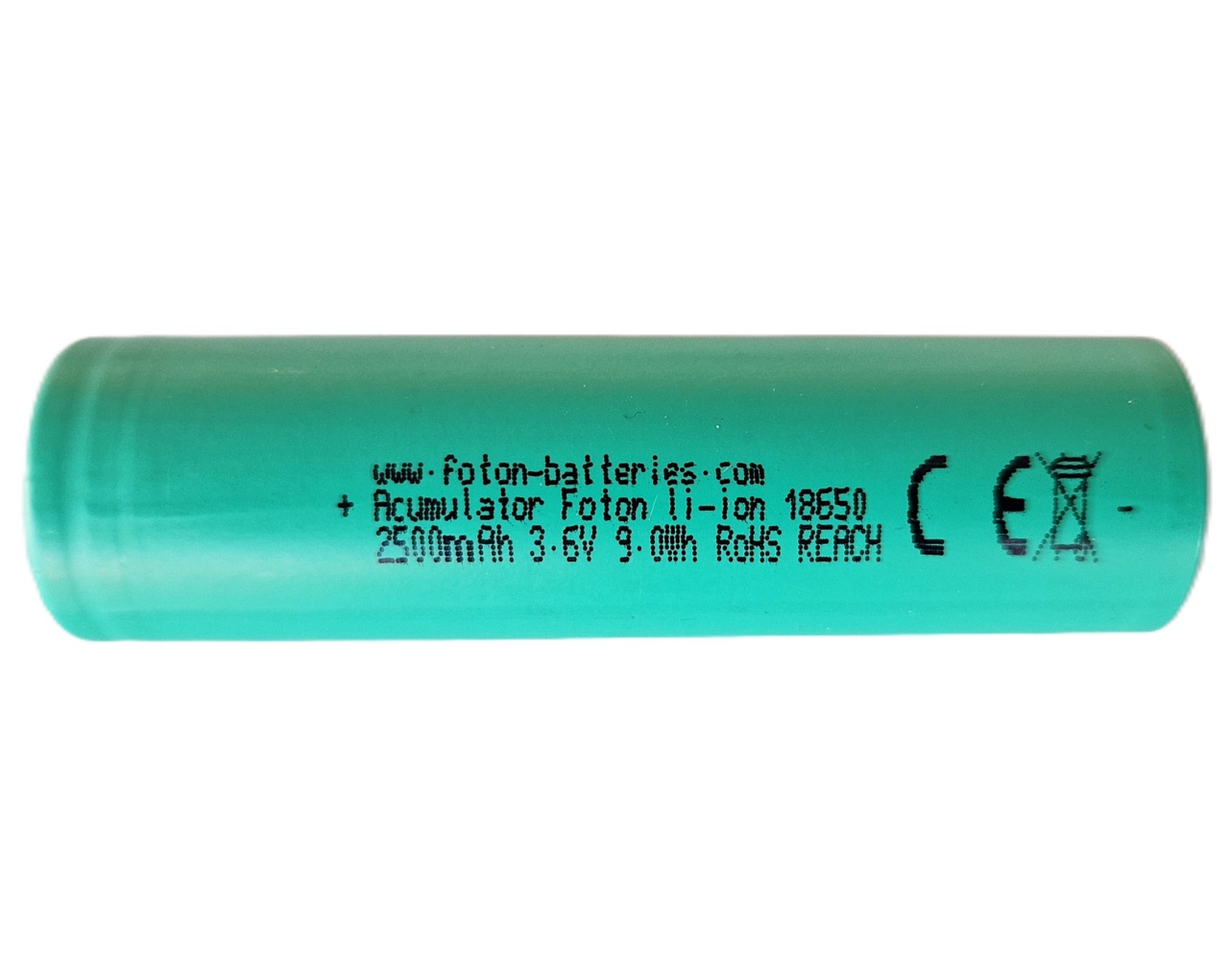 Foton Battery INR18650 of 3.6V and 2500mAh