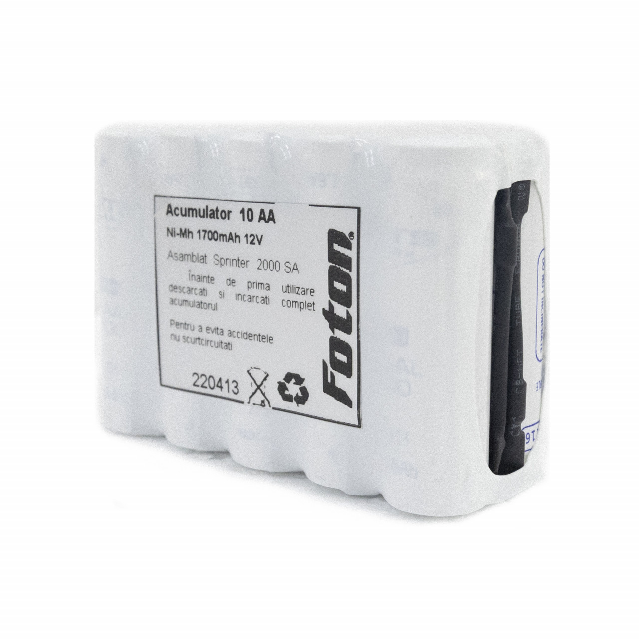 Battery assembly NiMH 8AA 9.6V 1700mAh