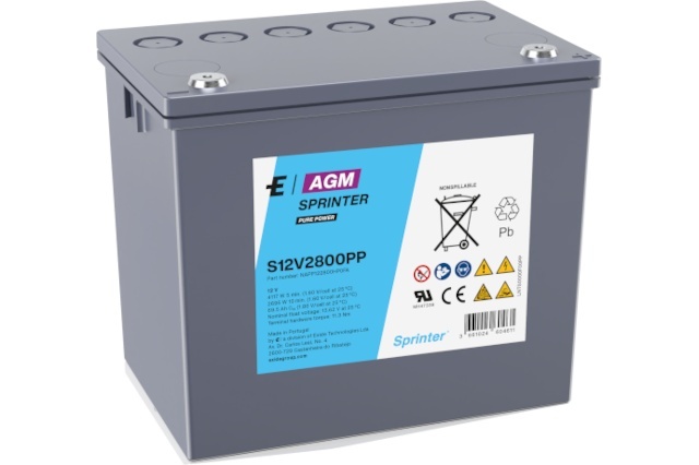 Sprinter battery S12V3400PP of 12V and 92.8Ah