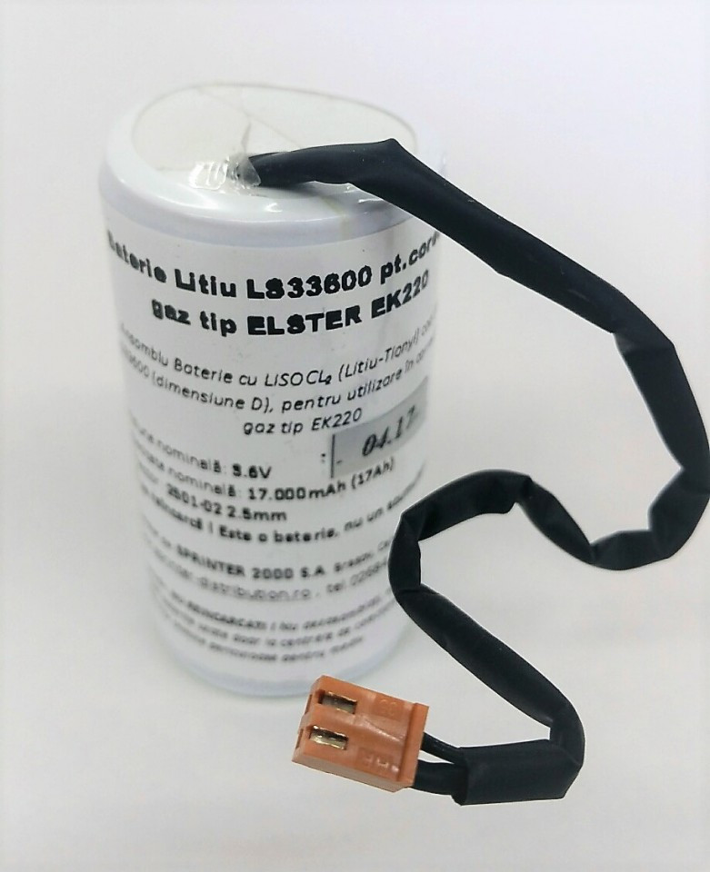 Lithium battery LS33600 for gas corrector EK220