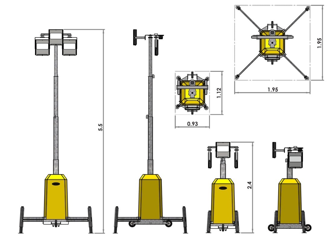 Sistem iluminat antiex Wolf ATEX Towerlite WTL-230V