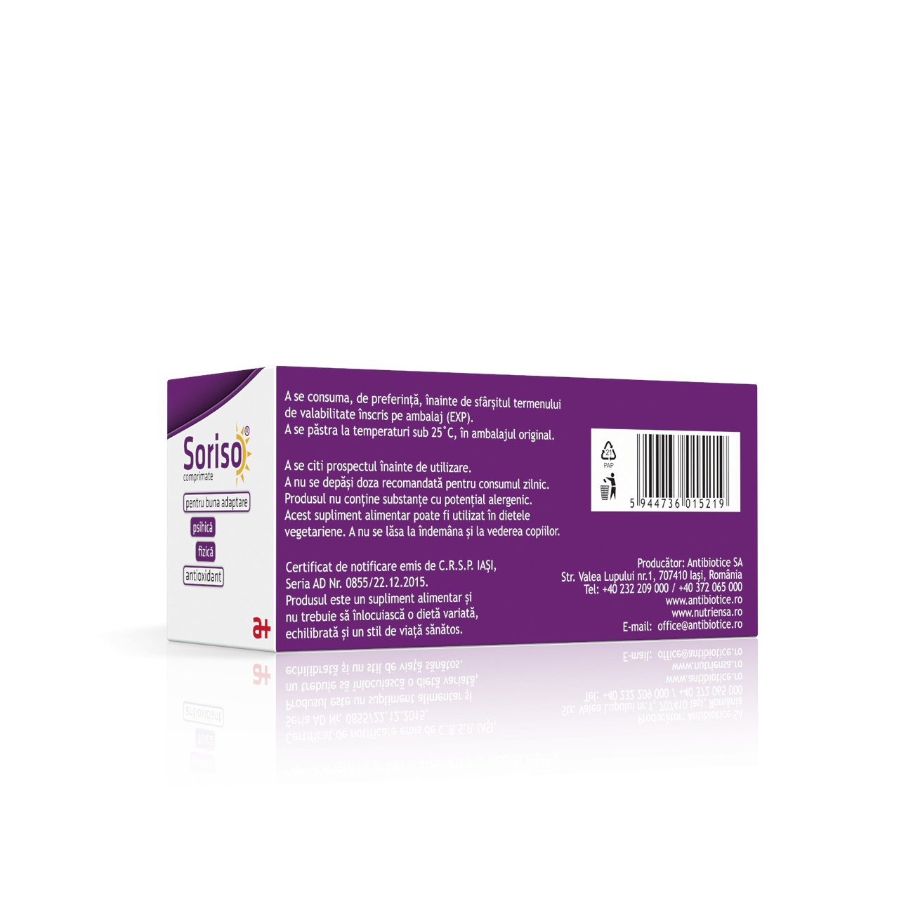 Soriso, 60 comprimate, Antibiotice