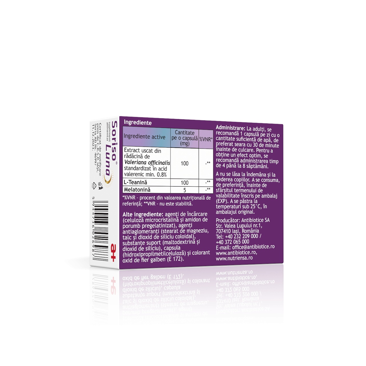 Soriso Luna, 20 capsule – supliment pentru somn odihnitor, Antibiotice