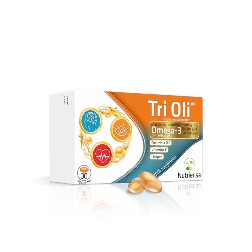 Tri Oli, 30 capsule – supliment cu Omega-3, Antibiotice SA