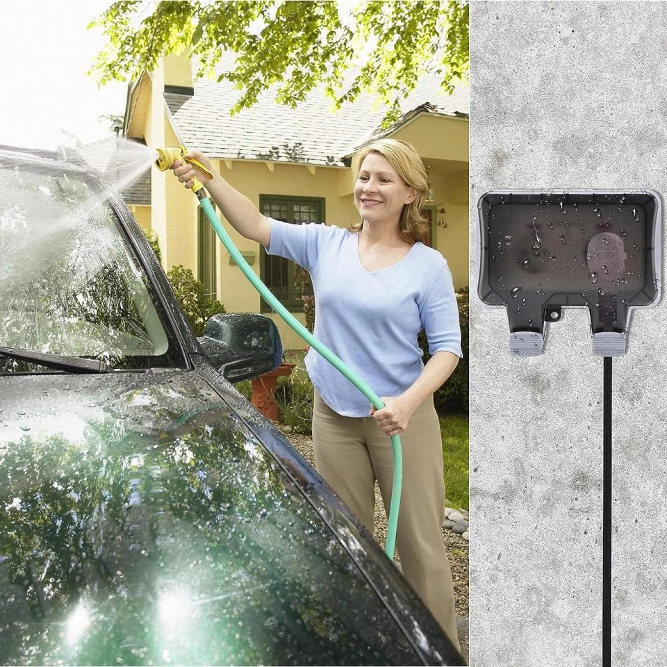 Priza dubla exterior, Model Standard European, 250V/16A, IP66 ...