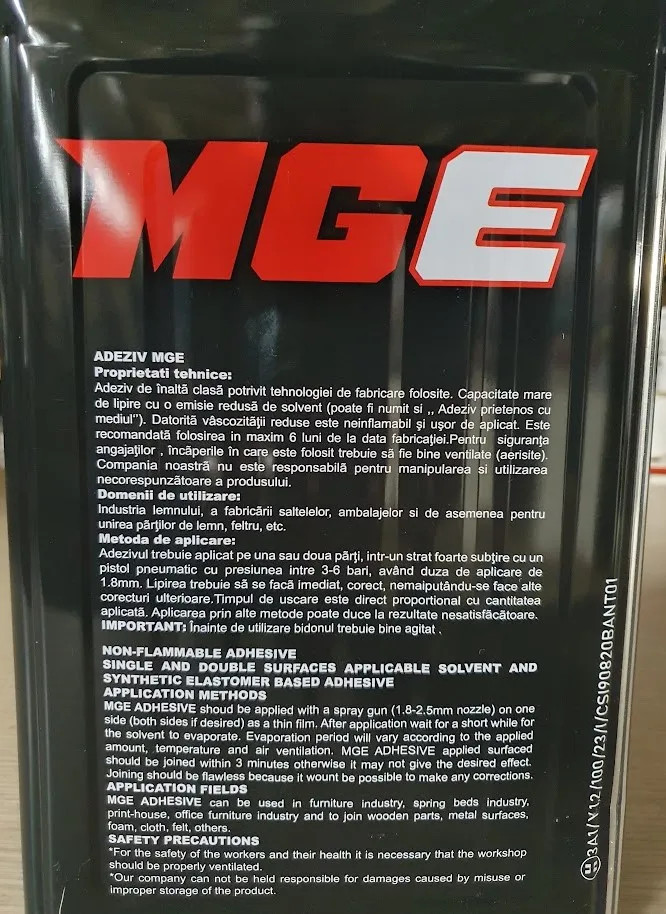 Adeziv profesional pentru tapiterie sau burete acustic, Bidon 3 Litri