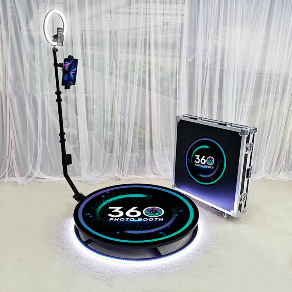 Platforma foto/video Selfie 360 cu brat rotativ, led RGB, pentru ...