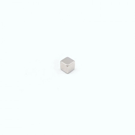Magnet puternic neodim cub 5x5mm cu suprafata nichelata