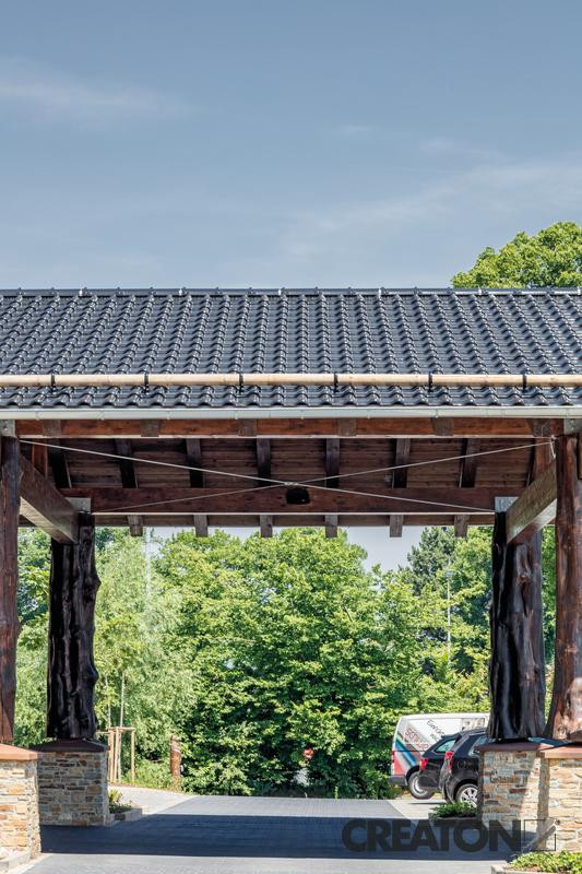 Tigla ceramica Creaton Futura, rosu cupru angoba