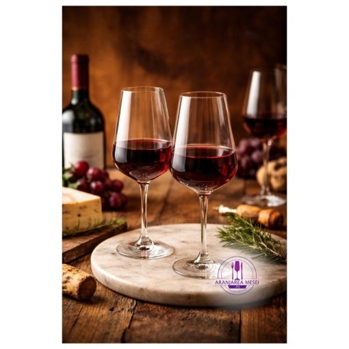 APUS Set 6 pahare sticla cristalina Vin 450 ml