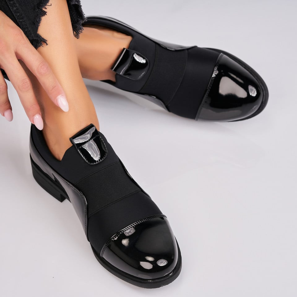 Casual obuv Lakovaná eko kůže Černá Lazera