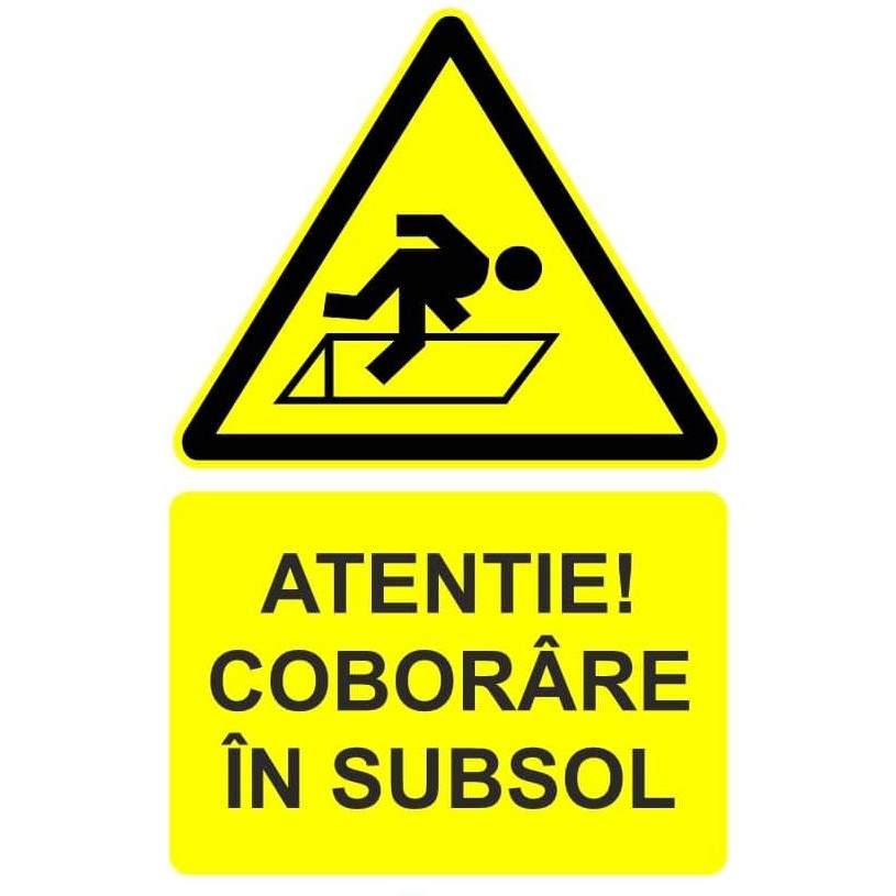 ⚠️ INDICATOARE 🛑 Indicator Atentie coborare in subsol indicator de ...