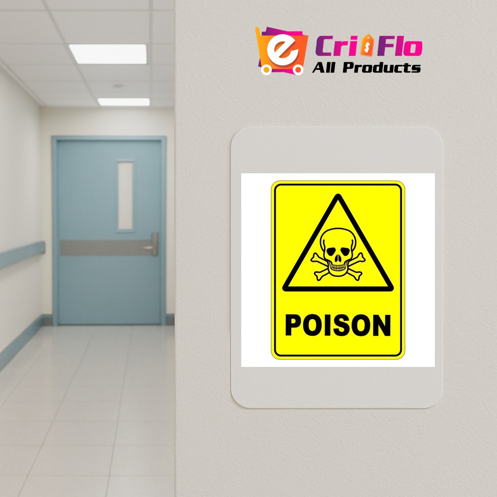 ⚠️ INDICATOARE 🛑 Indicator Poison Sign, Sticker autocolant ️