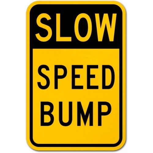 ⚠️ INDICATOARE 🛑 Indicator Slow Speed Bump Sign, Sticker autocolant ️