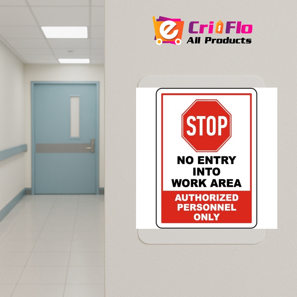 ⚠️ INDICATOARE 🛑 Indicator Stop No Entry Into Work Area Sign, Sticker ...
