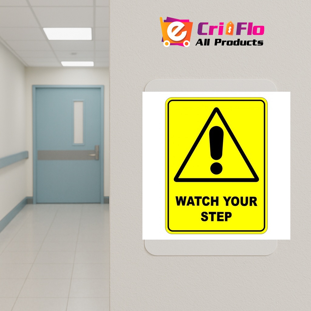 ⚠️ INDICATOARE 🛑 Indicator Watch Your Step Warning Safety Sign, Sticker ...