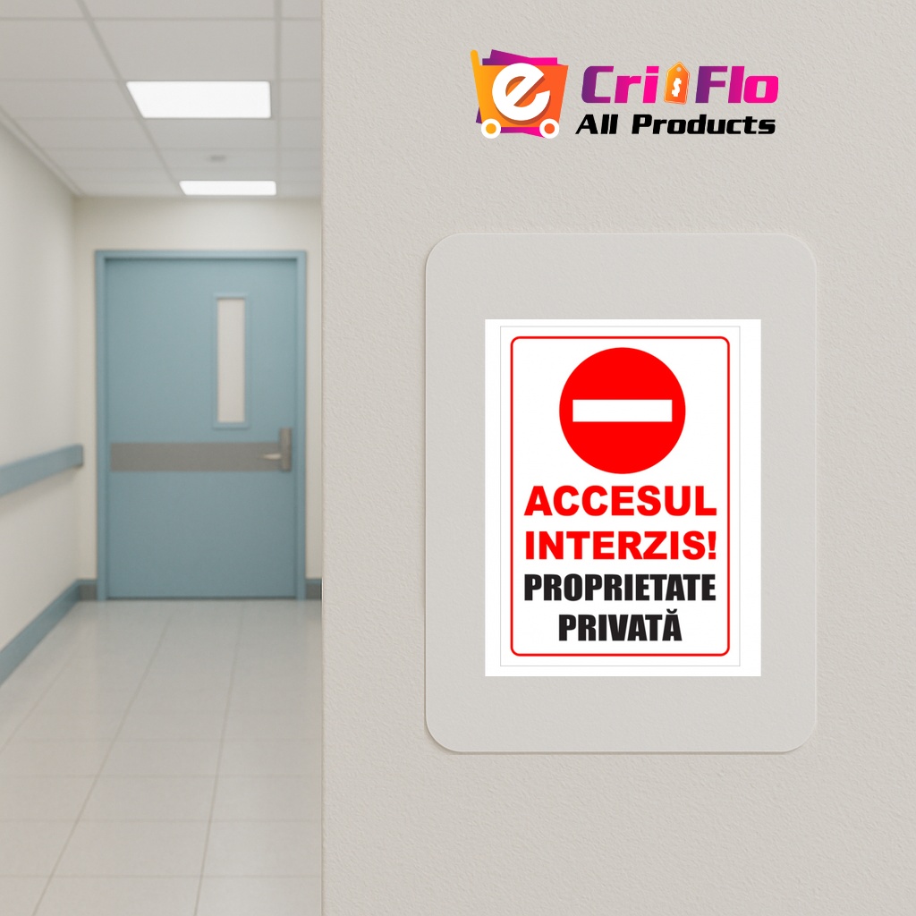 ⚠️ INDICATOARE 🛑 Indicator Semn pentru accesul interzis proprietate ...