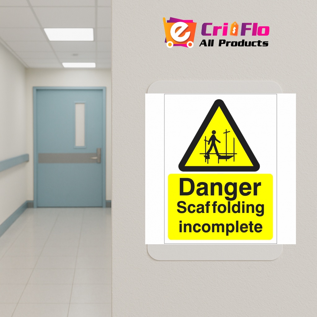 ⚠️ INDICATOARE 🛑 Indicator Sign danger scaffolding incomplete, Sticker ...